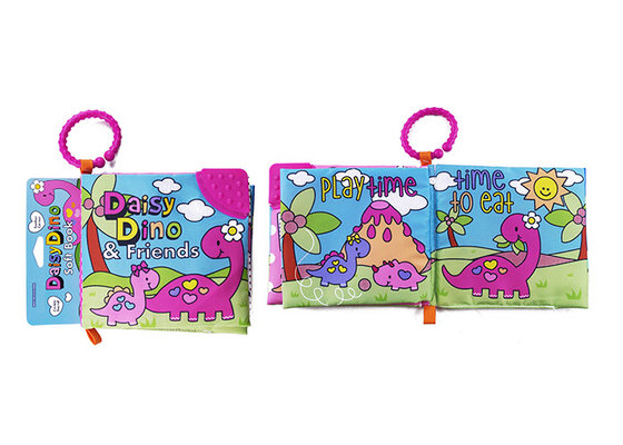 Colorful Soft Teether Book With Crinkle Sound , Safe Teethers For Babies supplier