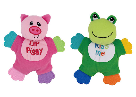 BPA Free Toddler Teether Infant Baby Toys Plush Teething Animal Food Grade supplier