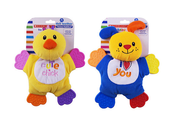 BPA Free Toddler Teether Infant Baby Toys Plush Teething Animal Food Grade supplier