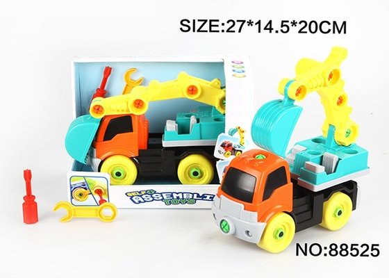 Multi Colored Kids Excavator Toy Truck , Toy Construction Vehicles Set supplier
