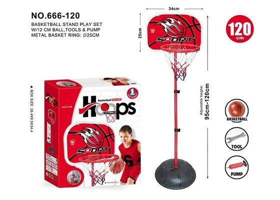47 " Kids Adjustable Basketball Hoop With Ball Pump Tool For Sporting Game supplier