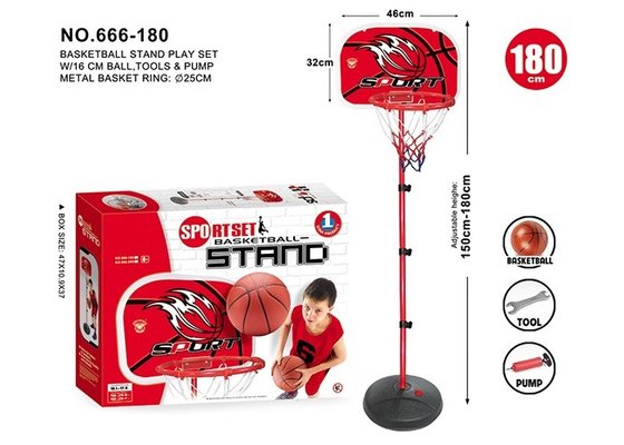 47 " Kids Adjustable Basketball Hoop With Ball Pump Tool For Sporting Game supplier