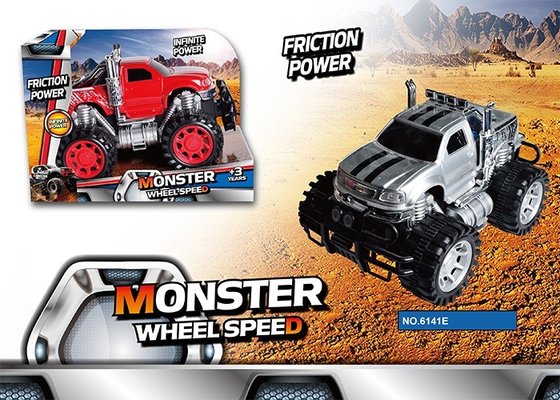 Friction Powered Push And Go Toy Pickup Truck Big Wheel Multi Colored 24 CM supplier