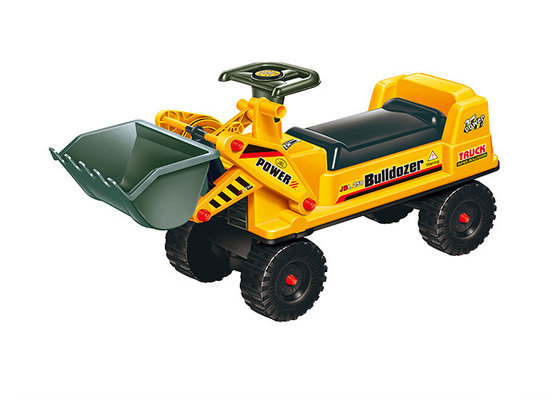 Pretend Play Ride On Trucks For Toddlers , Plastic Bulldozer Sliding Car supplier
