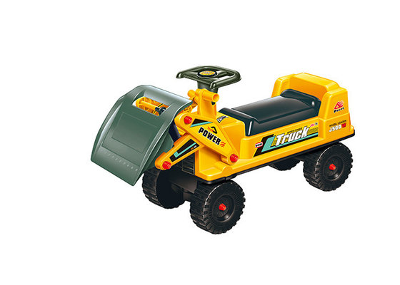 Pretend Play Ride On Trucks For Toddlers , Plastic Bulldozer Sliding Car supplier