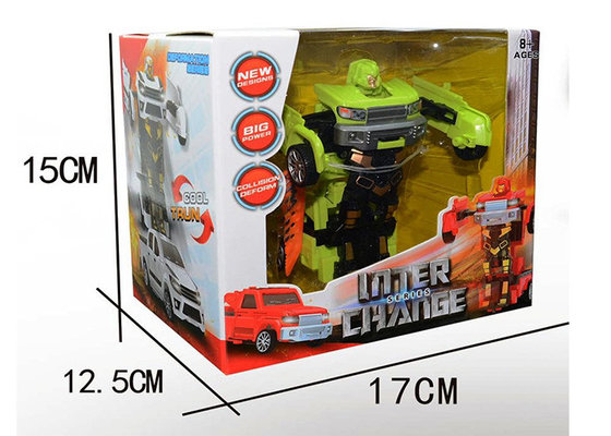 Friction Powered Children's Transformer Toys Collision Deformation Robot Car 5.7 " supplier
