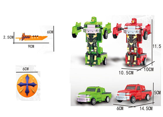 Friction Powered Children's Transformer Toys Collision Deformation Robot Car 5.7 " supplier