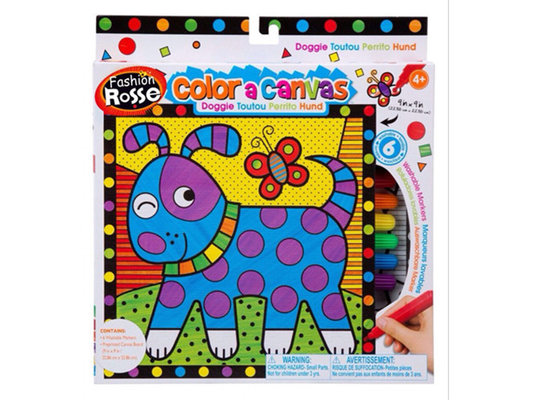 DIY Preprinted Arts And Crafts Toys Fabric Painting Toy 6 Color 9 - Inch For Girls supplier