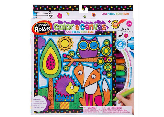 DIY Preprinted Arts And Crafts Toys Fabric Painting Toy 6 Color 9 - Inch For Girls supplier