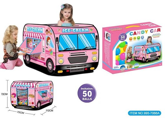 School Bus Shaped Children's Pop Up Toy Tent , Foldable Pop Up Playhouse Tent supplier