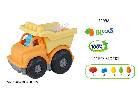 32Pcs Toddlers Baby Building Blocks With 19 " Excavator Truck Non - toxic supplier