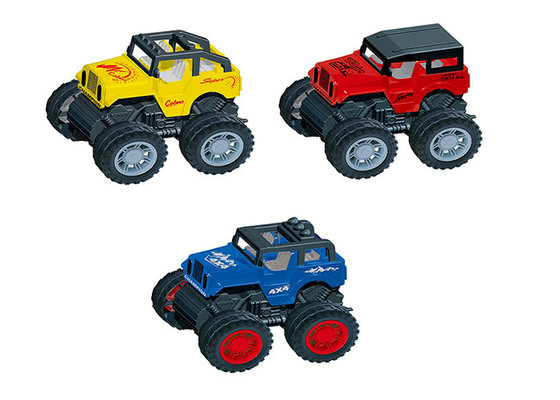 Mini Pull Back Monster Trucks Children's Play Toys Friction Vehicle Big Wheels supplier