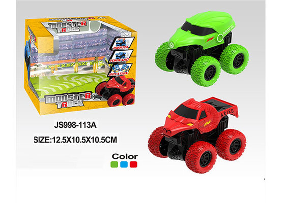 Mini Pull Back Monster Trucks Children's Play Toys Friction Vehicle Big Wheels supplier
