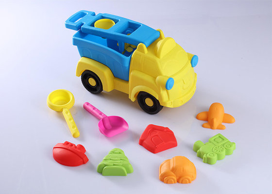 10 Pcs Hard Plastic Beach Sand Set Toys W / Vehicle Animal Molds Bucket Shovel 15 " supplier