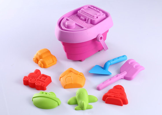 10 Pcs Hard Plastic Beach Sand Set Toys W / Vehicle Animal Molds Bucket Shovel 15 " supplier