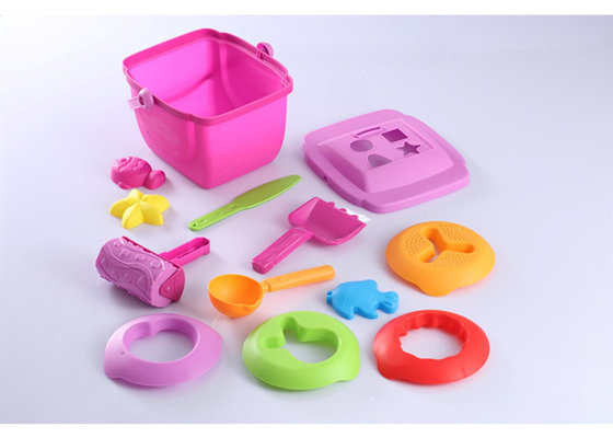 11 " Portable Trolley Cart Beach Sand Toys Set W / Big Storage Bucket 7 Pcs supplier