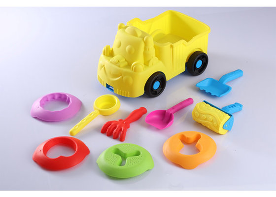 11 " Portable Trolley Cart Beach Sand Toys Set W / Big Storage Bucket 7 Pcs supplier