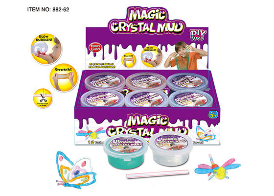 Blowable Transparent Crystal Mud 75g Indoor Childrens Toys Macaron Design Puple supplier