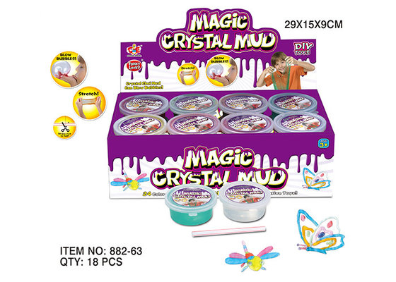 Blowable Transparent Crystal Mud 75g Indoor Childrens Toys Macaron Design Puple supplier