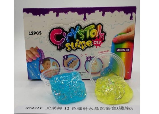 Stress Relief Transparent Crystal Slime Mud Stretchy Soft Phthalate Free supplier