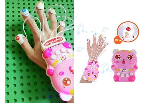 Inductive Musical Finger Piano Cool Toys For Kids 11 Songs Animal Sound Pink supplier