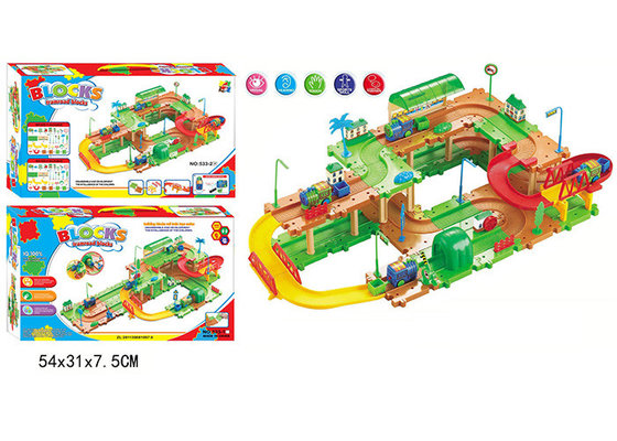 DIY Assembly Blocks Track Set Children's Play Toys Train Station Electric 29 " supplier