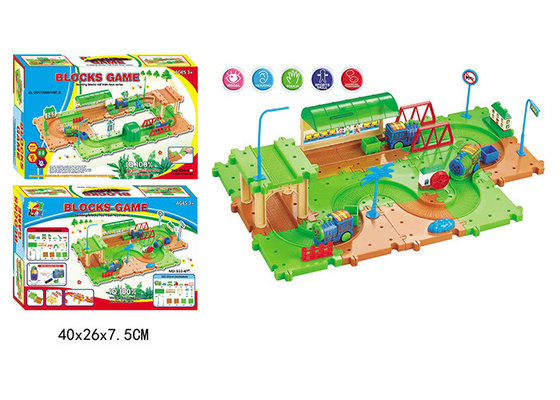 DIY Assembly Blocks Track Set Children's Play Toys Train Station Electric 29 " supplier