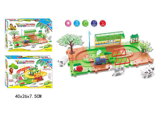 DIY Assembly Blocks Track Set Children's Play Toys Train Station Electric 29 " supplier
