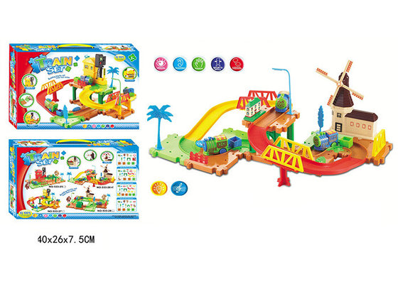 32 " Train Station Electric Play Toys For Children , DIY Assembly Blocks Track Set supplier