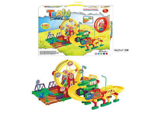 32 " Train Station Electric Play Toys For Children , DIY Assembly Blocks Track Set supplier
