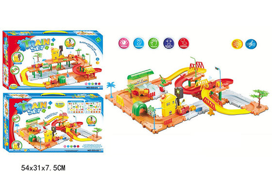 32 " Train Station Electric Play Toys For Children , DIY Assembly Blocks Track Set supplier