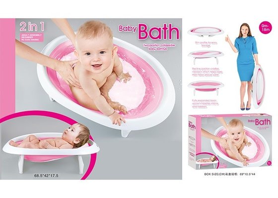27 " Foldable Baby Bathtub Newborn Toys Green Pink Blue Gift 0 Month supplier