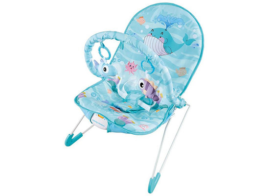 W / Vibration Green Blue Children's Play Toys / 21 " Musical Baby Bouncing Chair supplier