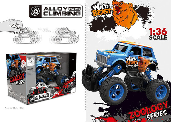 Alloy Truck Vehicle Children's Play Toys 4 Big Wheels Pull Back And Go supplier