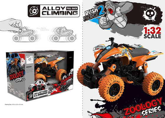Alloy Truck Vehicle Children's Play Toys 4 Big Wheels Pull Back And Go supplier