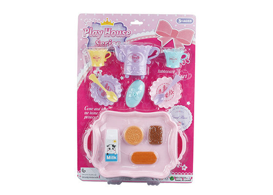 15 Pcs Plastic Cookies Tea Set Children's Play Toys W / Spoons Cups Big Plate supplier