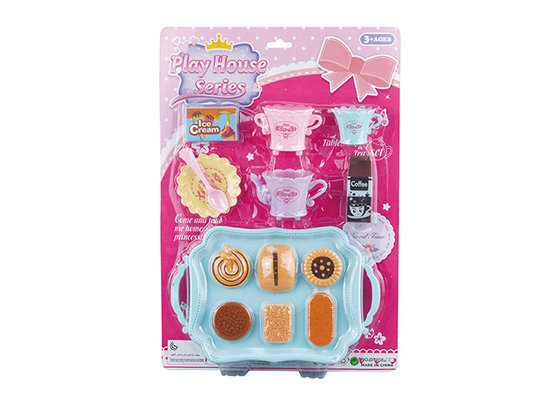 15 Pcs Plastic Cookies Tea Set Children's Play Toys W / Spoons Cups Big Plate supplier