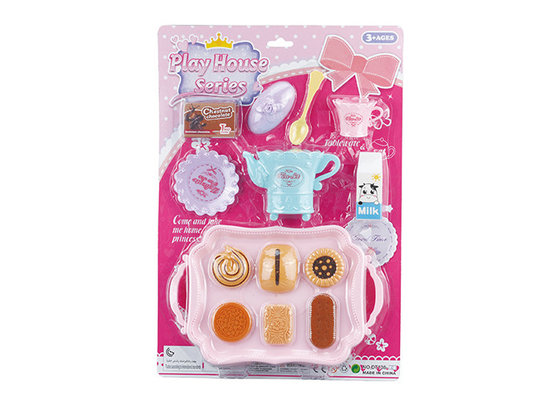 15 Pcs Plastic Cookies Tea Set Children's Play Toys W / Spoons Cups Big Plate supplier
