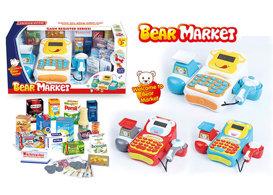 19 Inch Bear Design Children's Toy Cash Register Caculator Scanner Mic Environmentally supplier