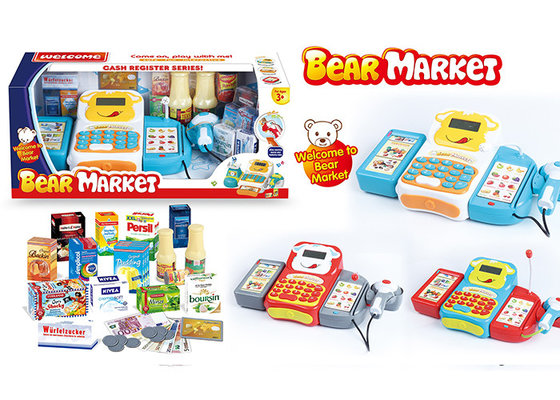 19 Inch Bear Design Children's Toy Cash Register Caculator Scanner Mic Environmentally supplier
