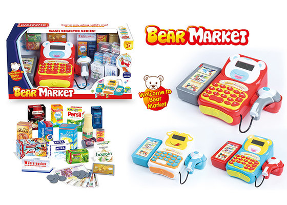 19 Inch Bear Design Children's Toy Cash Register Caculator Scanner Mic Environmentally supplier