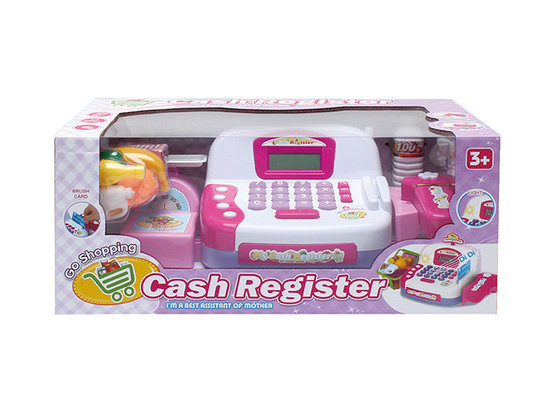 15 " Functional Basket Scale Children's Cash Register Toys Pink Color supplier