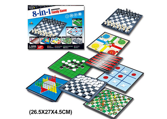 8 In 1 Family Game Flight Chess Children's Play Toys for 2 To 4 Players Age 6 Portable supplier