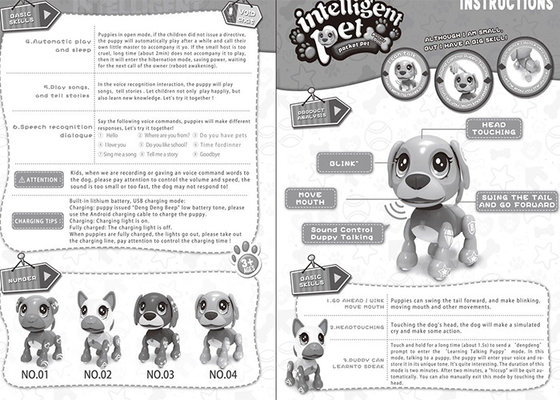 6 " Intelligent Dog Sing Song Tell Story Children's Play Toys USB Rechargable supplier