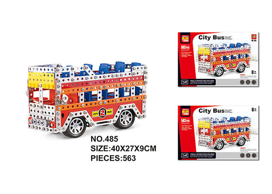 EN71 7P Alloy Assembling Children'S Building Blocks 563 Pcs DIY Educational supplier