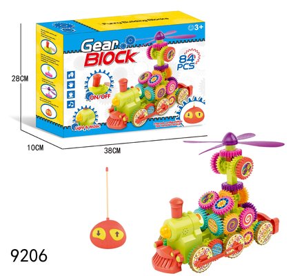 Remote Control DIY Gear Building Blocks Educational Toys W / Light Music 84 Pcs supplier