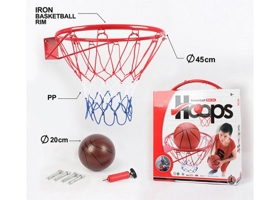 16 " Basketball Hoop Set Adjustable Children's Play Toys W / Breakaway Steel Rim Pump supplier
