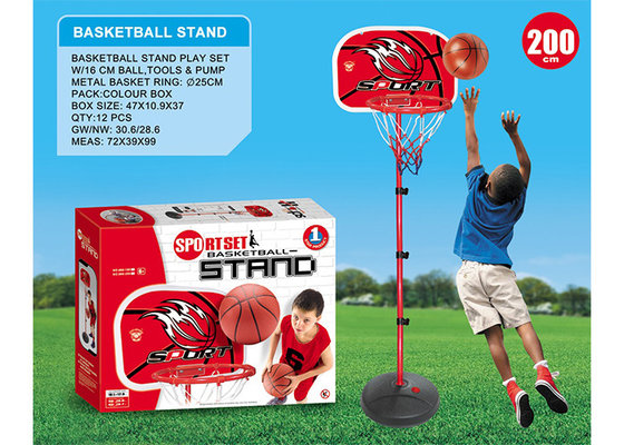 16 " Basketball Hoop Set Adjustable Children's Play Toys W / Breakaway Steel Rim Pump supplier