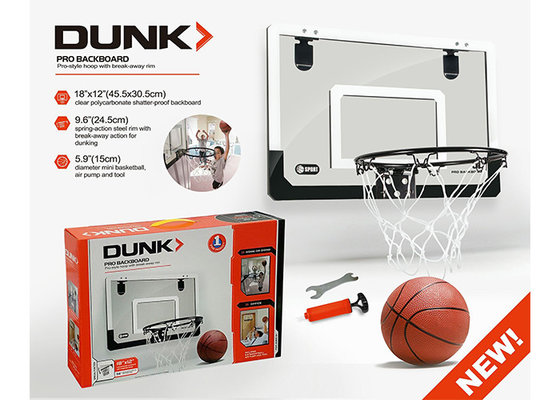 16 " Basketball Hoop Set Adjustable Children's Play Toys W / Breakaway Steel Rim Pump supplier