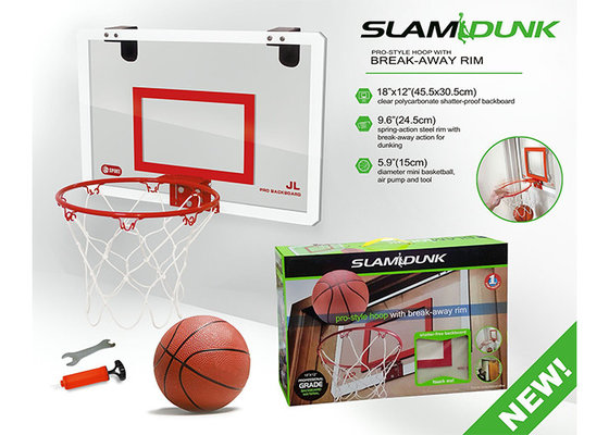 16 " Basketball Hoop Set Adjustable Children's Play Toys W / Breakaway Steel Rim Pump supplier